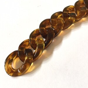 Tortoise Shell LINKING Chain, Brown Jewelry, Chunky Necklace or ...