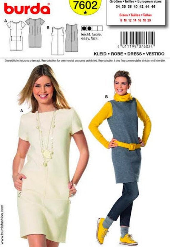 Burda 7602 Sewing Pattern Size 08-20 Uncut - Etsy