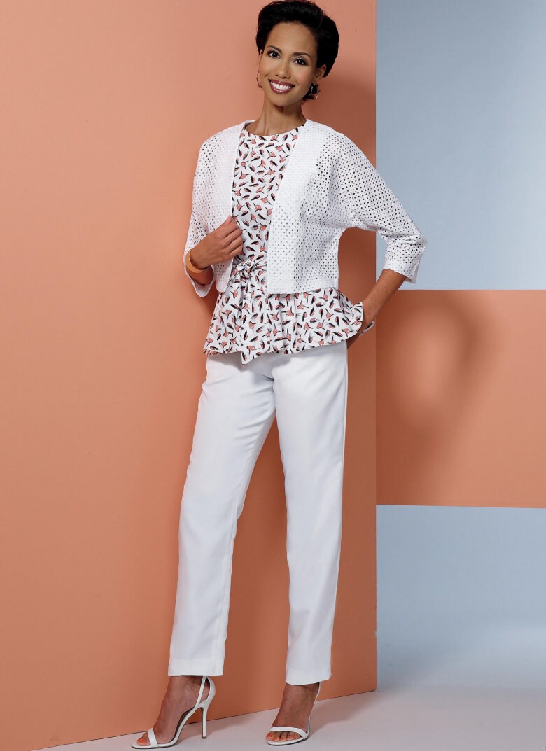 Butterick B6463 Sewing Pattern Misses' Dolman-sleeve Jacket, Attached ...