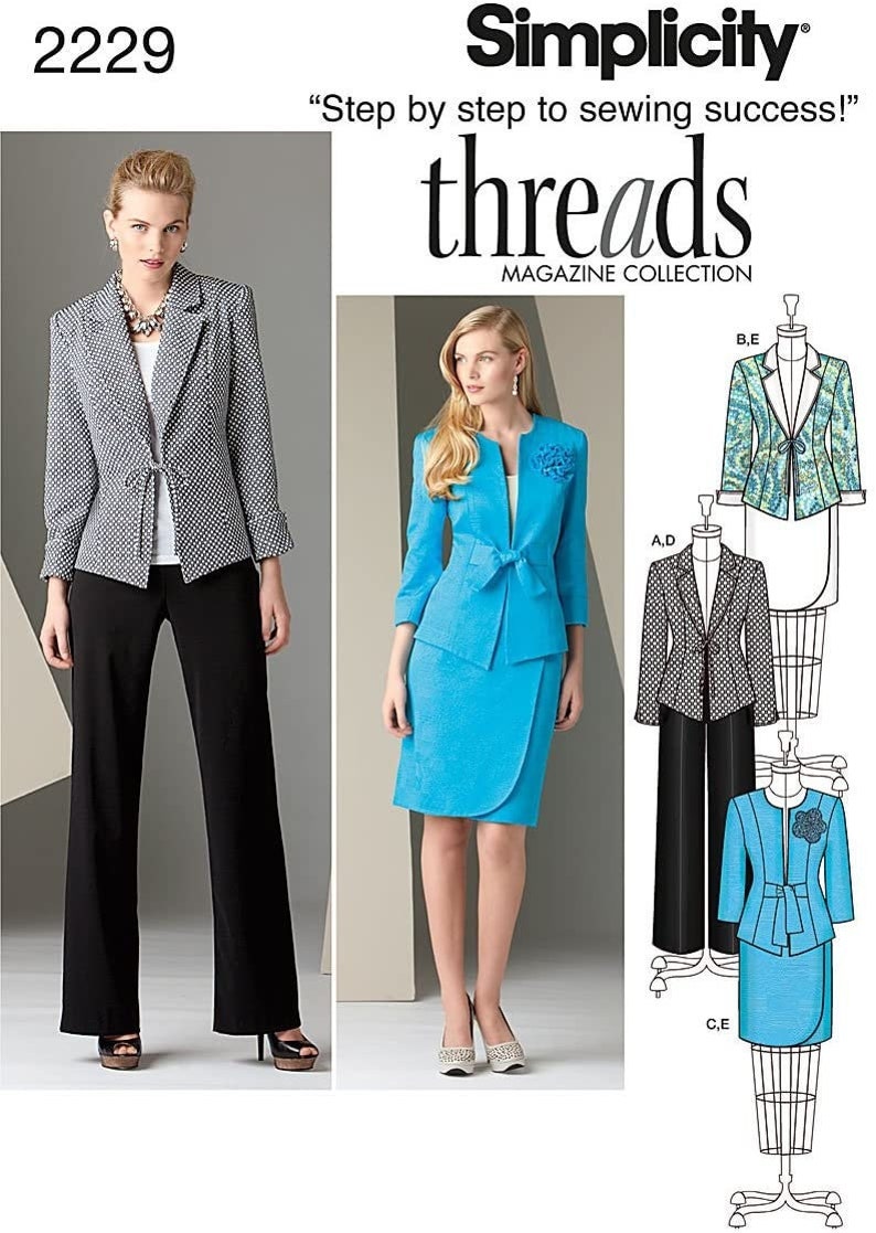 Simplicity S2229 Misses' Threads Magazine Pattern Jacket - Etsy