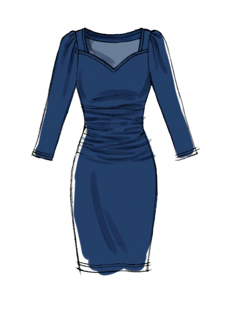 Mccalls M6801 Sewing Pattern Misses'/women's Ruched Dresses Size 08-16 ...