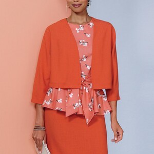 Butterick B6463 Sewing Pattern Misses' Dolman-sleeve Jacket, Attached ...
