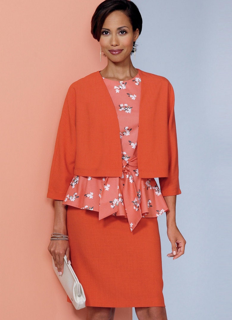Butterick B6463 Sewing Pattern Misses' Dolman-sleeve Jacket, Attached ...