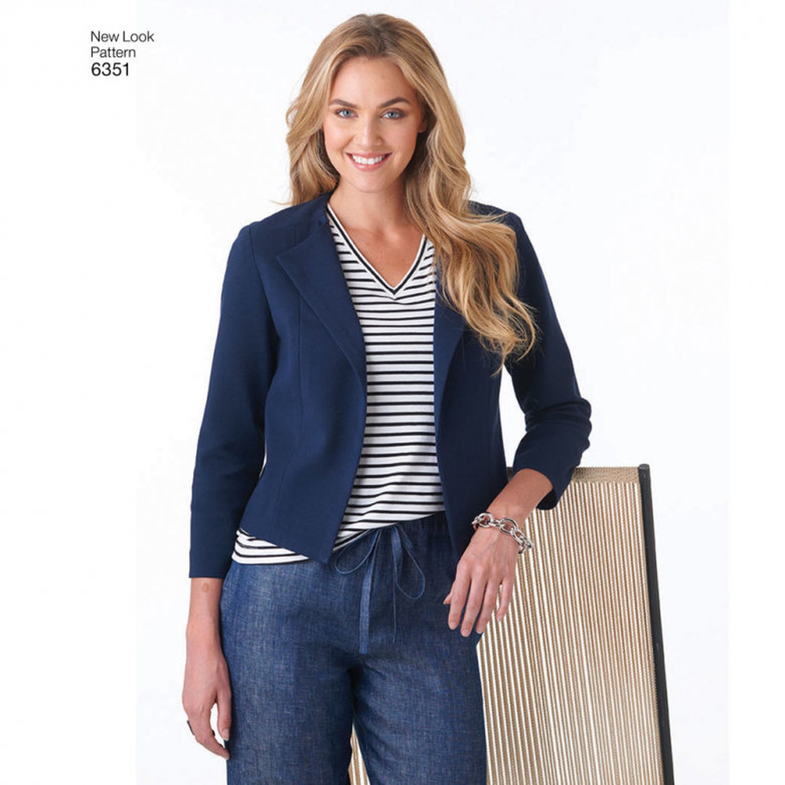 New Look 6351 Sewing Pattern Misses' Jacket, Pants, Skirt and Knit Top ...