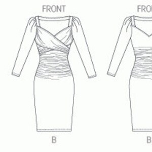 Mccalls M6801 Sewing Pattern Misses'/women's Ruched Dresses Size 08-16 ...