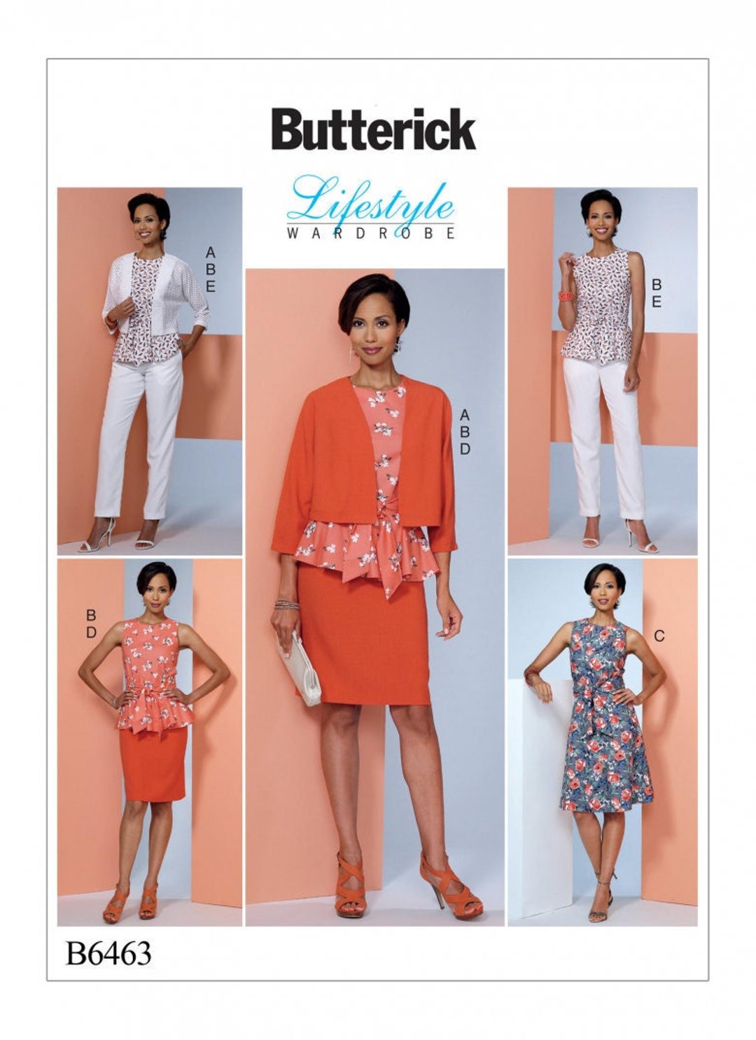 Butterick B6463 Sewing Pattern Misses' Dolman-sleeve Jacket, Attached ...
