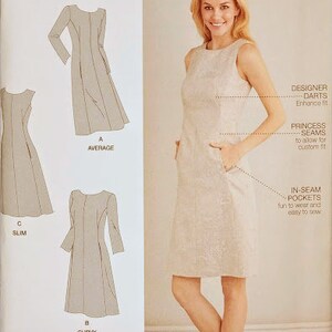 Simplicity S8258 Amazing Fit Misses' Dress Size 10-18 & 20W-28W Uncut ...