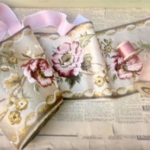 Antique Style Floral French Brocade Trim for Use in All Sewing and Slow ...