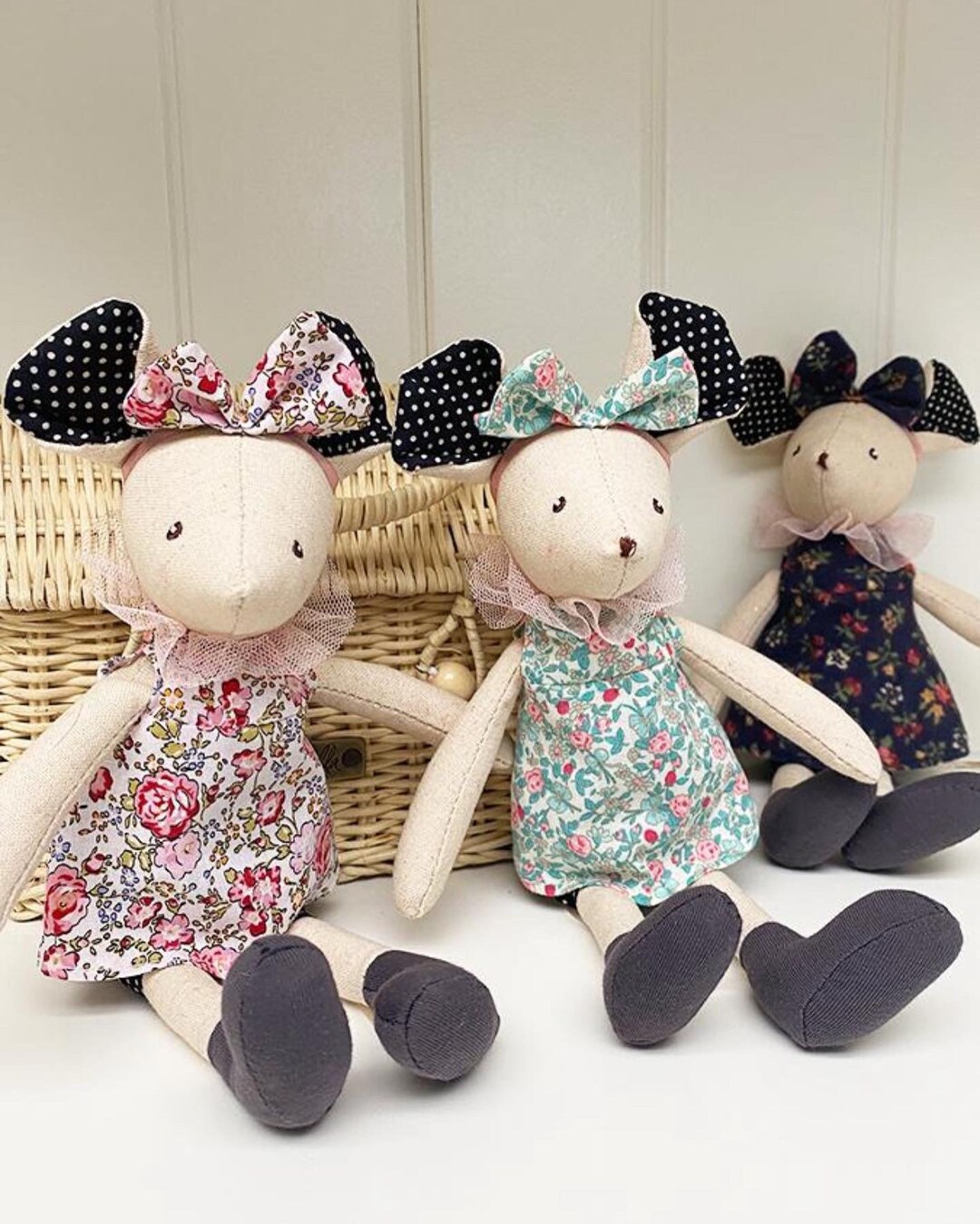 Handmade Mouse Doll . Fully Dressed Mouse Toy . First Birthday Toy ...