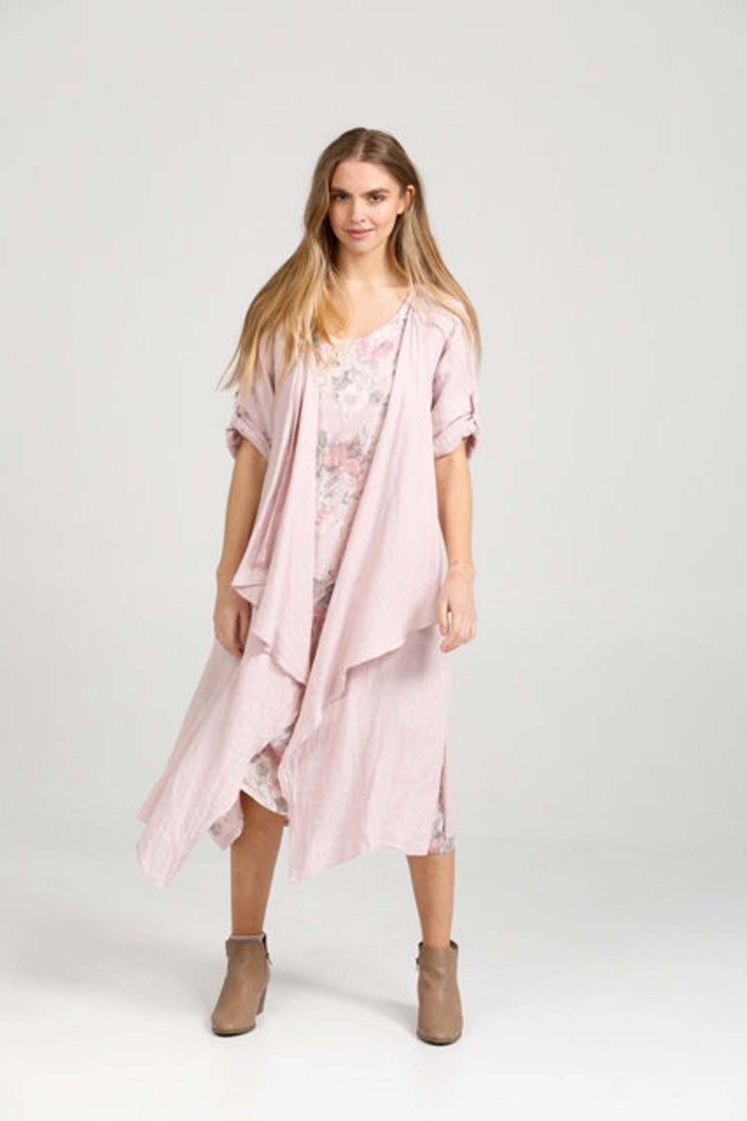 Sabine Linen Duster Coat. Miss Rose Sister Violet Linen Duster Coat ...