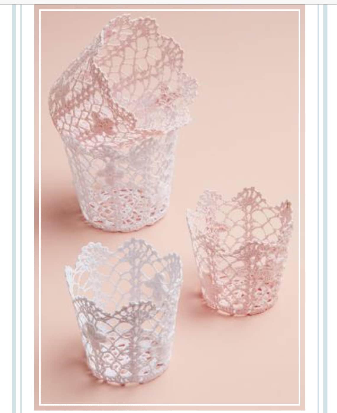 Crochet Lace Container . Lace Storage Container - Etsy