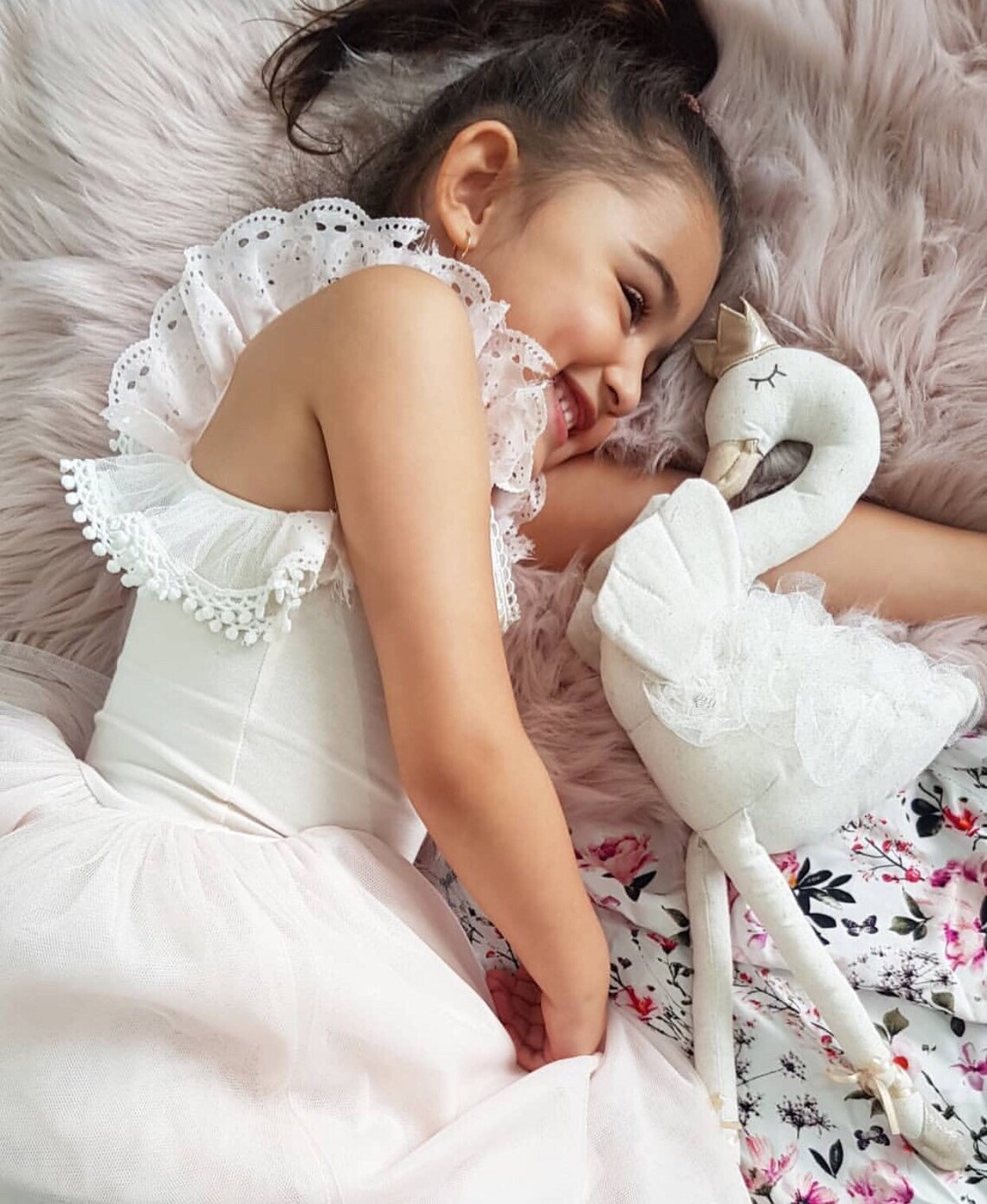 Swan toy soft swan toy childrens swan toy christening | Etsy