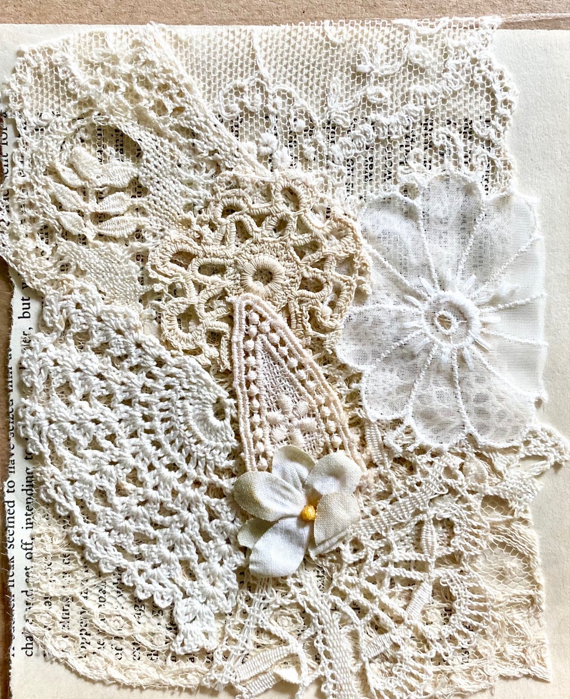 Antique Lace Pack. One of a Kind Antique Lace Collection. Tea Coloured ...