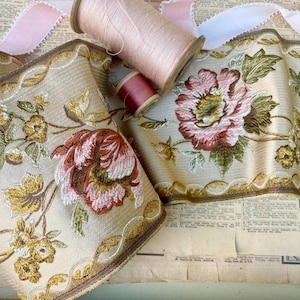 Antique Style Floral French Brocade Trim for Use in All Sewing and Slow ...