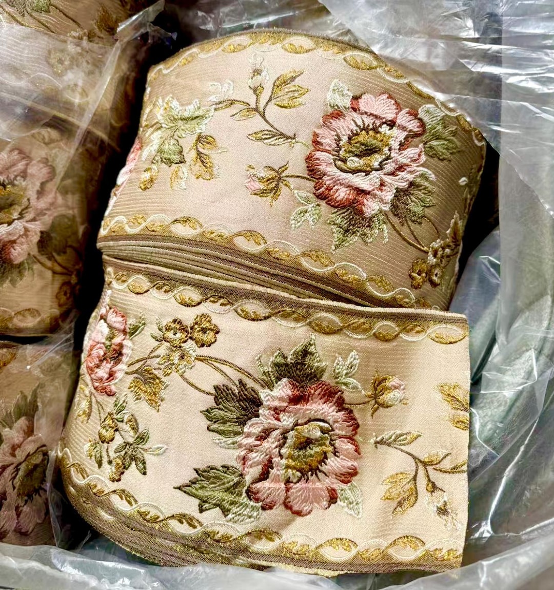 Antique Style Floral French Brocade Trim for Use in All Sewing and Slow ...