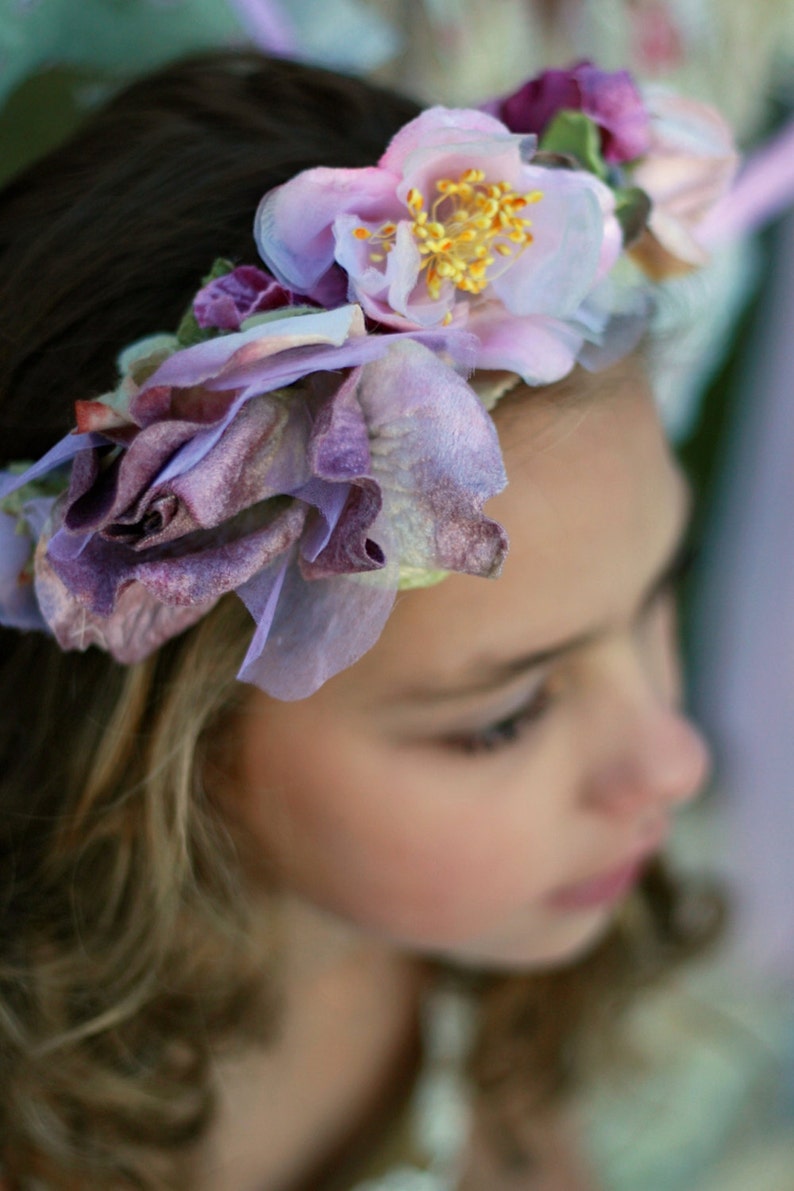 Flower Crown .vintage Millinery . Velvet Flowers .millinery - Etsy