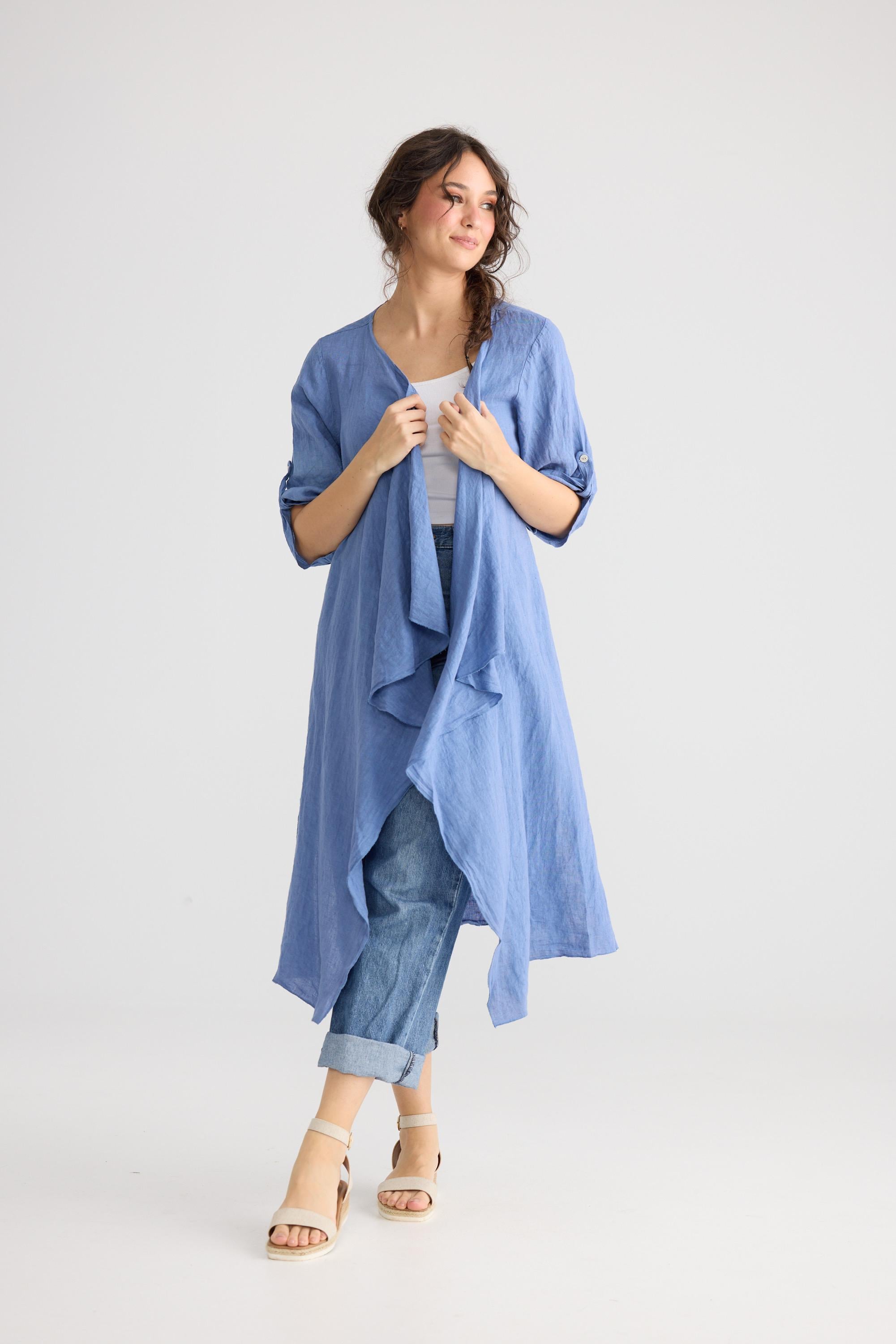 Sabine Linen Duster Coat. Miss Rose Sister Violet Linen Duster Coat ...