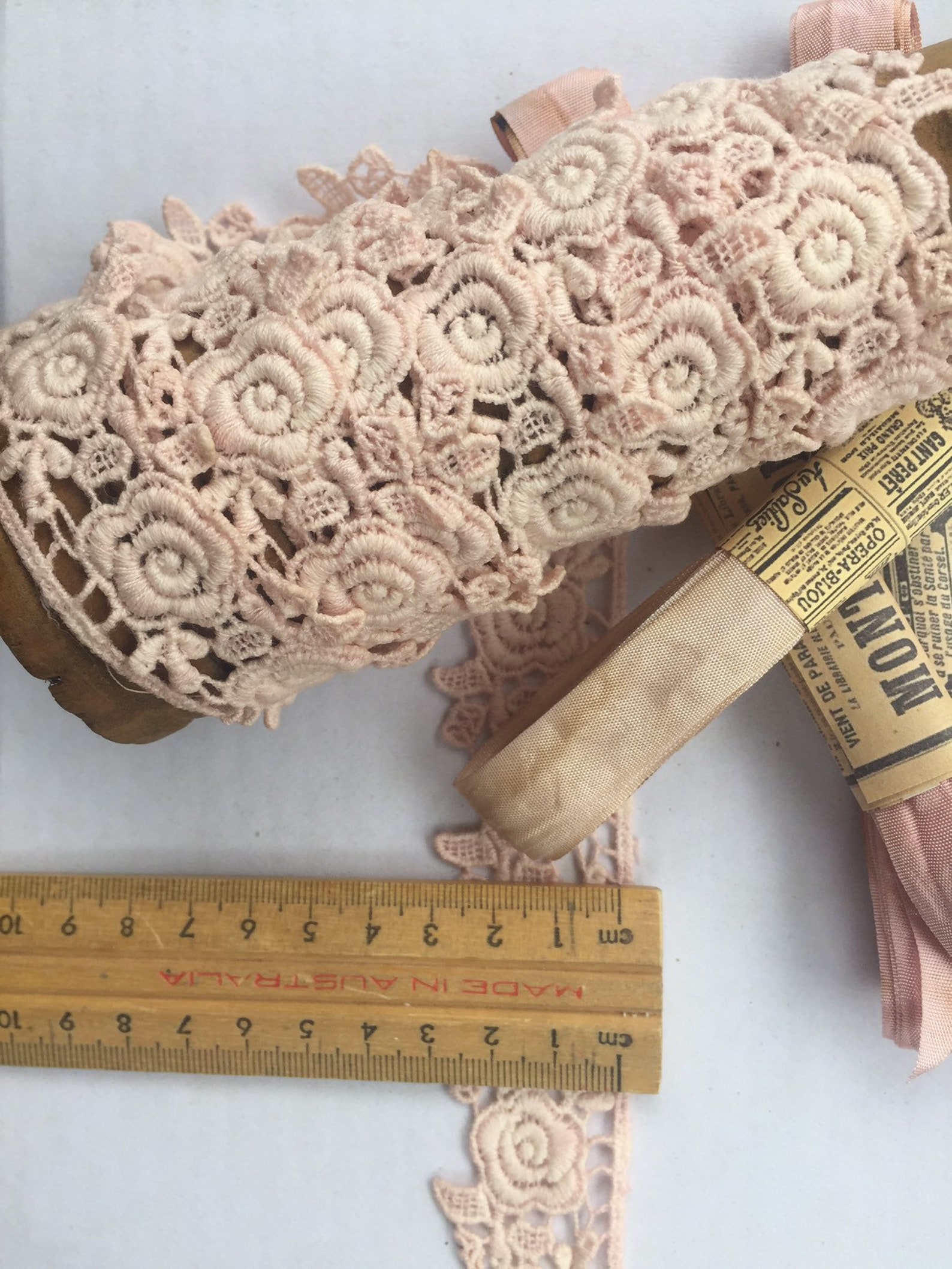 Narrow Rose Lace . Vintage Cotton Rose Lace . Rose Lace Doing - Etsy