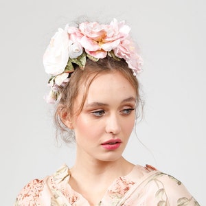 Velvet Flower Crown. Bridal Crown. Flower Headband. Vintage Millinery ...