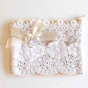 Vintage Style Lace Zip Bags. Lace Zip Bags. Lace Purse. Bridal Purse ...