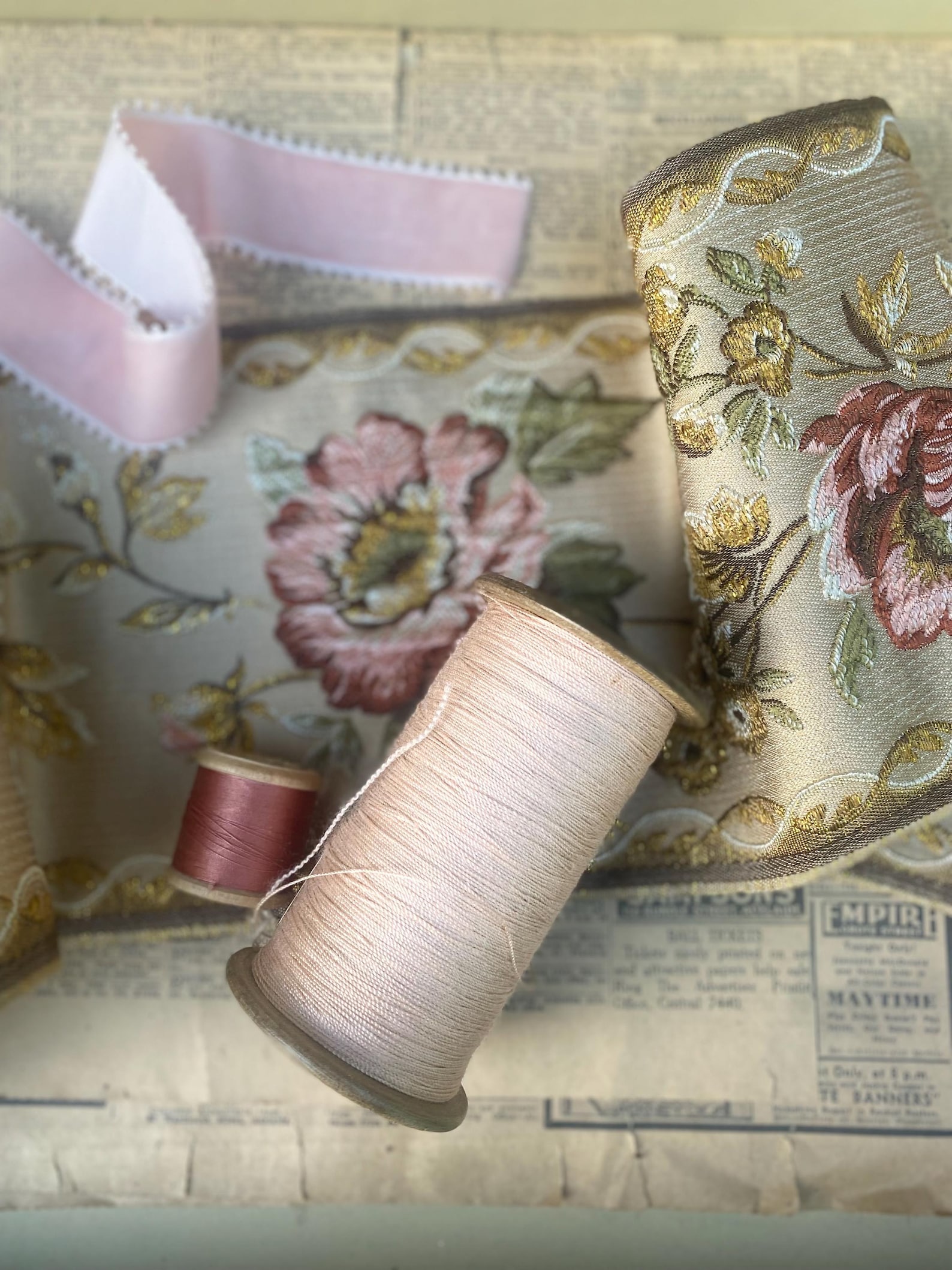 Antique Style Floral French Brocade Trim for Use in All Sewing and Slow ...