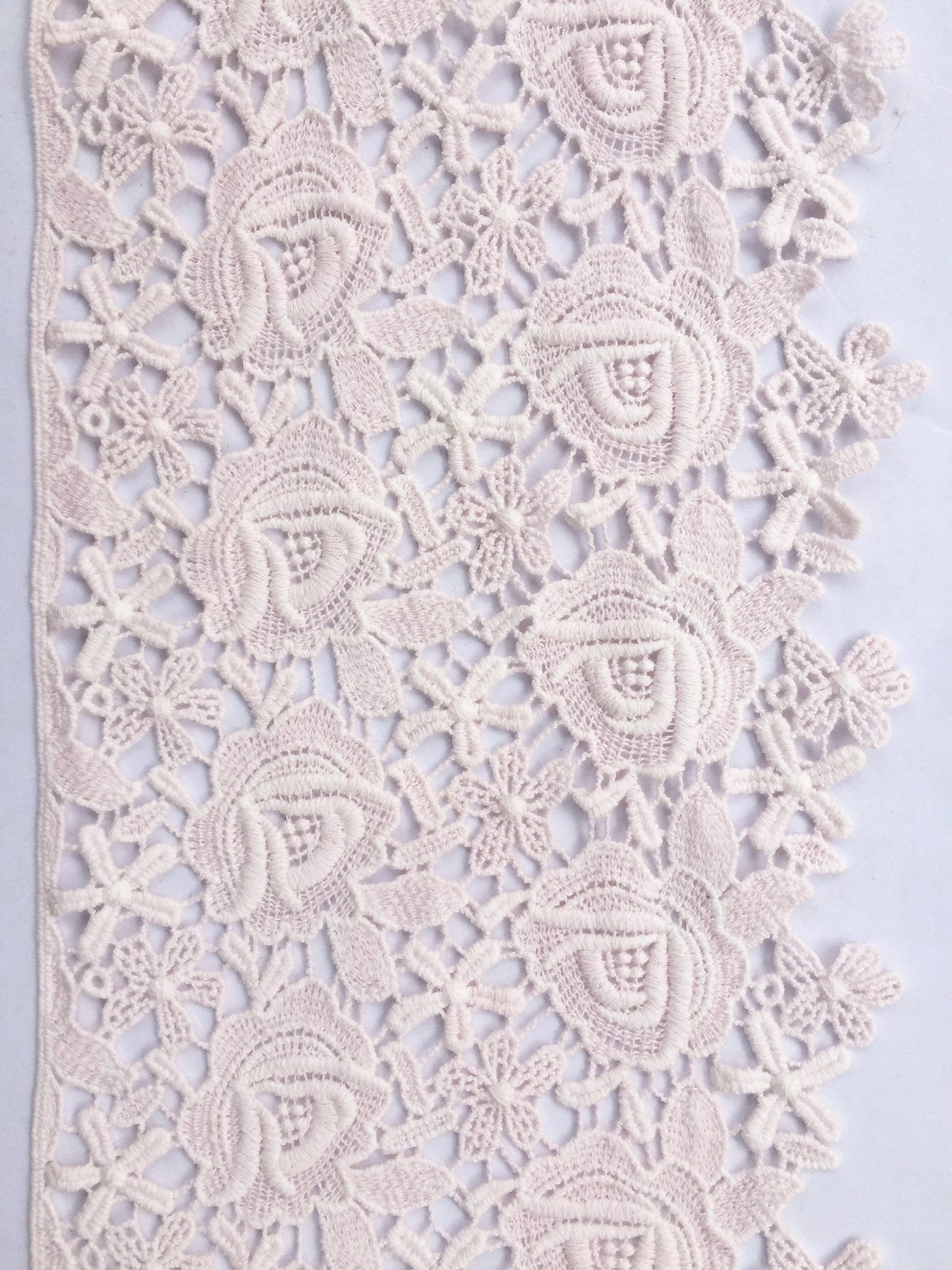 Blush Cotton Rose Lace Dyed in the Softest Pale Pink Ideal for - Etsy