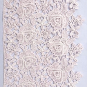 Blush Cotton Rose Lace Dyed in the Softest Pale Pink Ideal for All ...