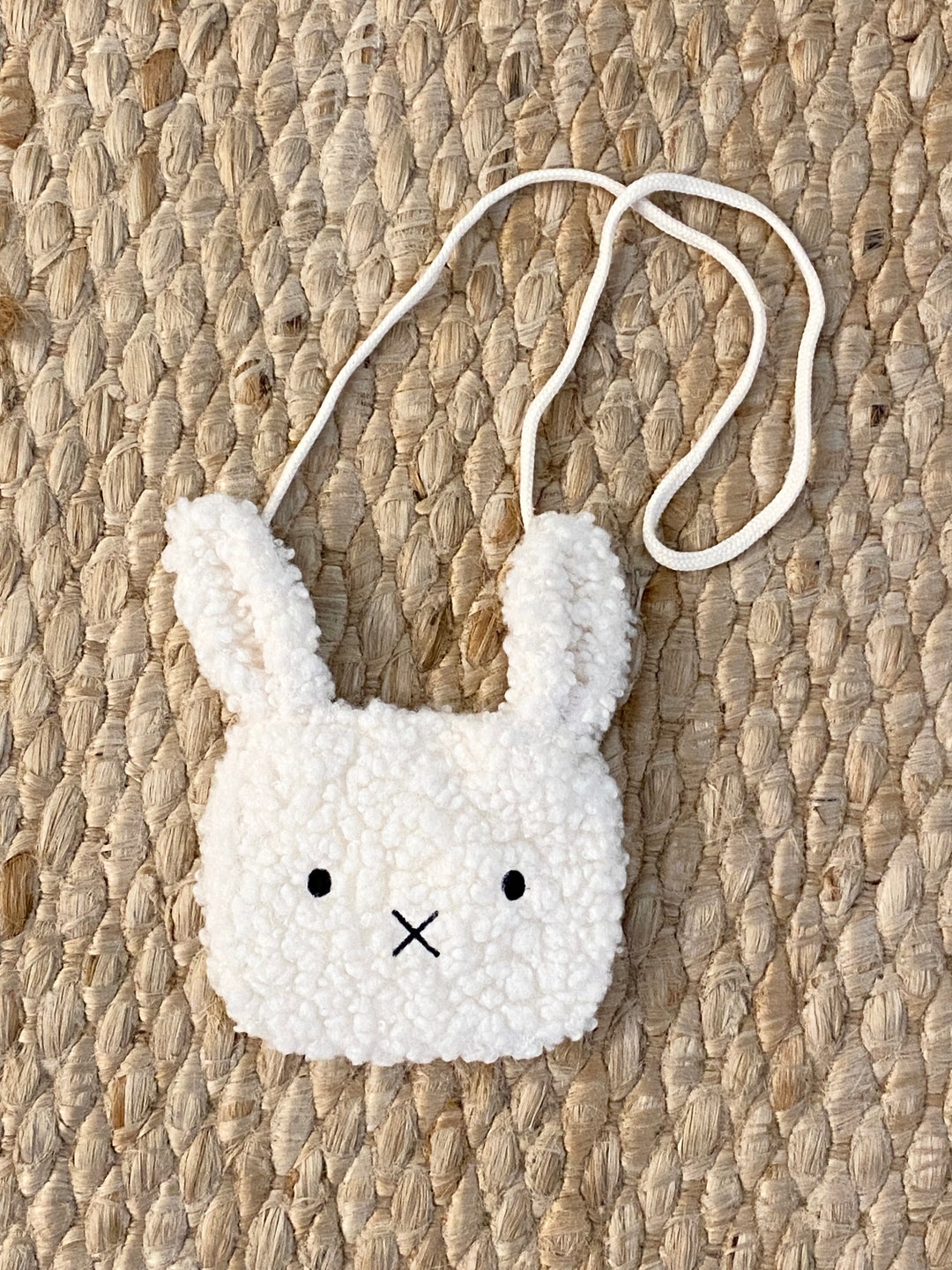Woolly Bunny Bag for Children. Cute Bunny Bag With Long Strap. Shoulder ...