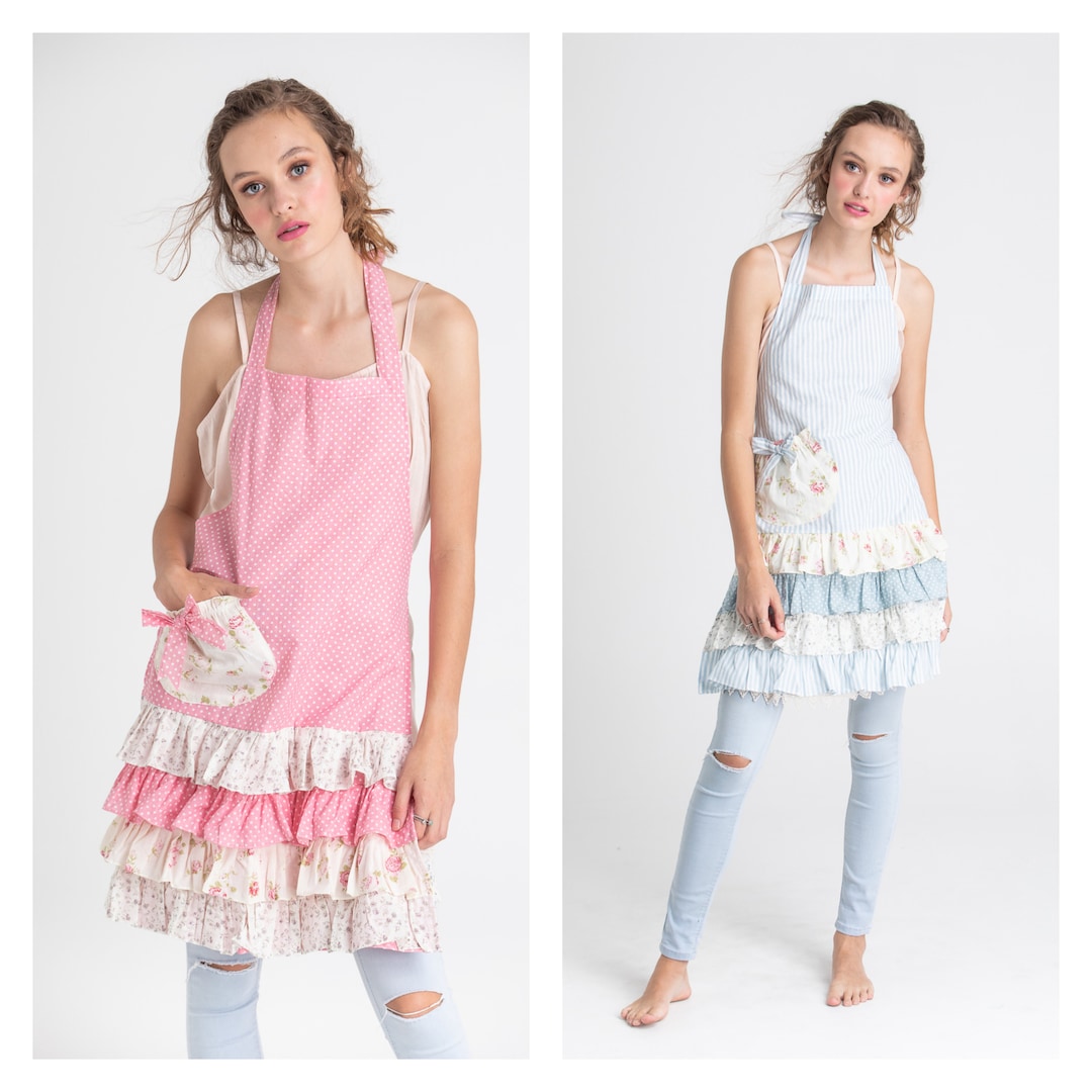 Ruffled Ladies Apron. Hostess Apron. Shabby Chic Apron. Pretty Aprons ...