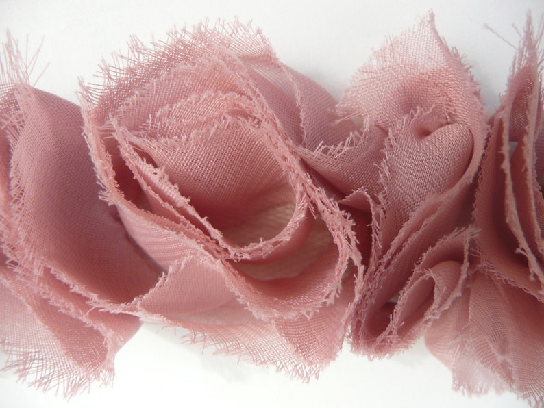Organza Rose Ruffle Trim. Slow Stitching Ruffle Trim. - Etsy