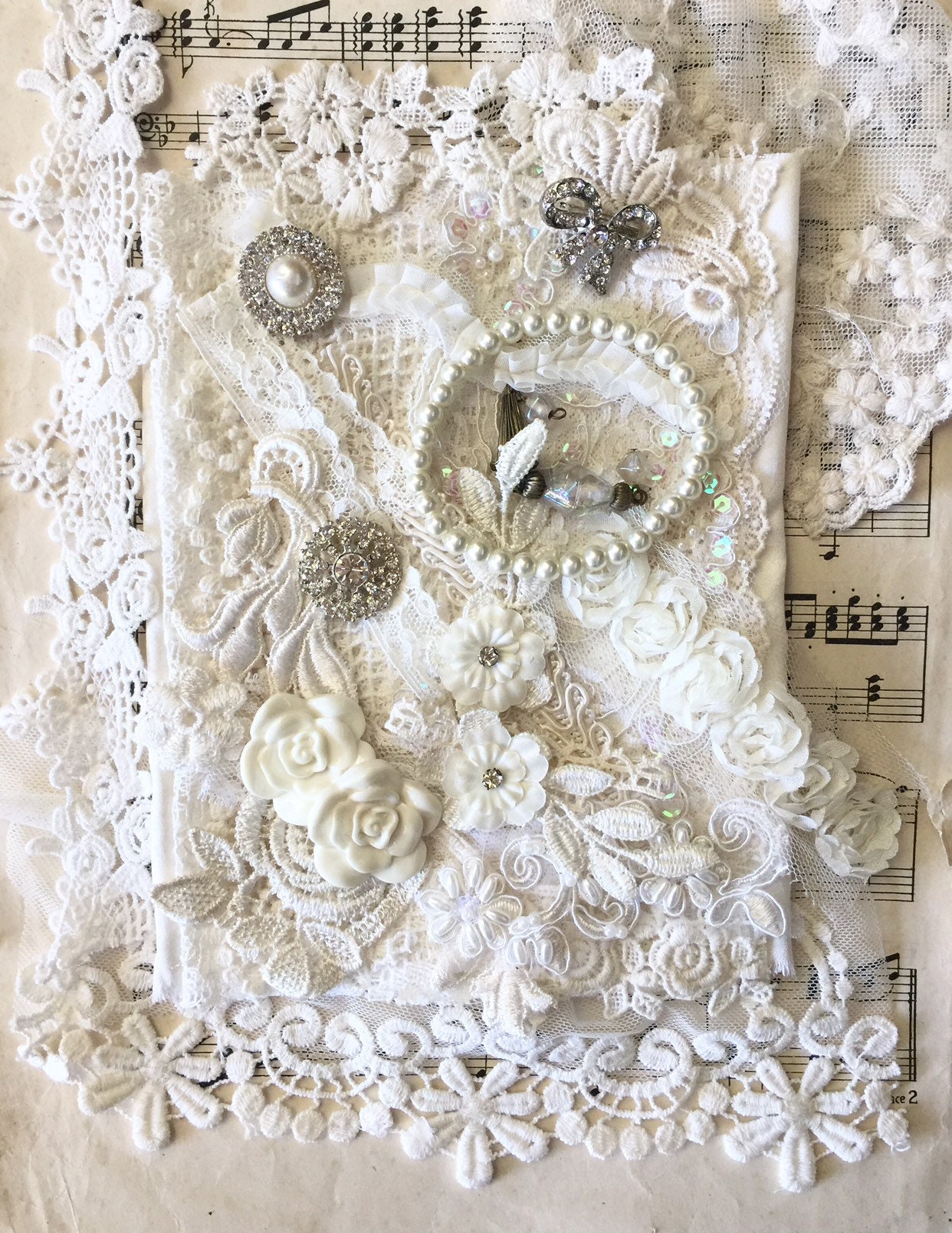 Embellishment pack . Wedding embellishment pack . Vintage lace | Etsy