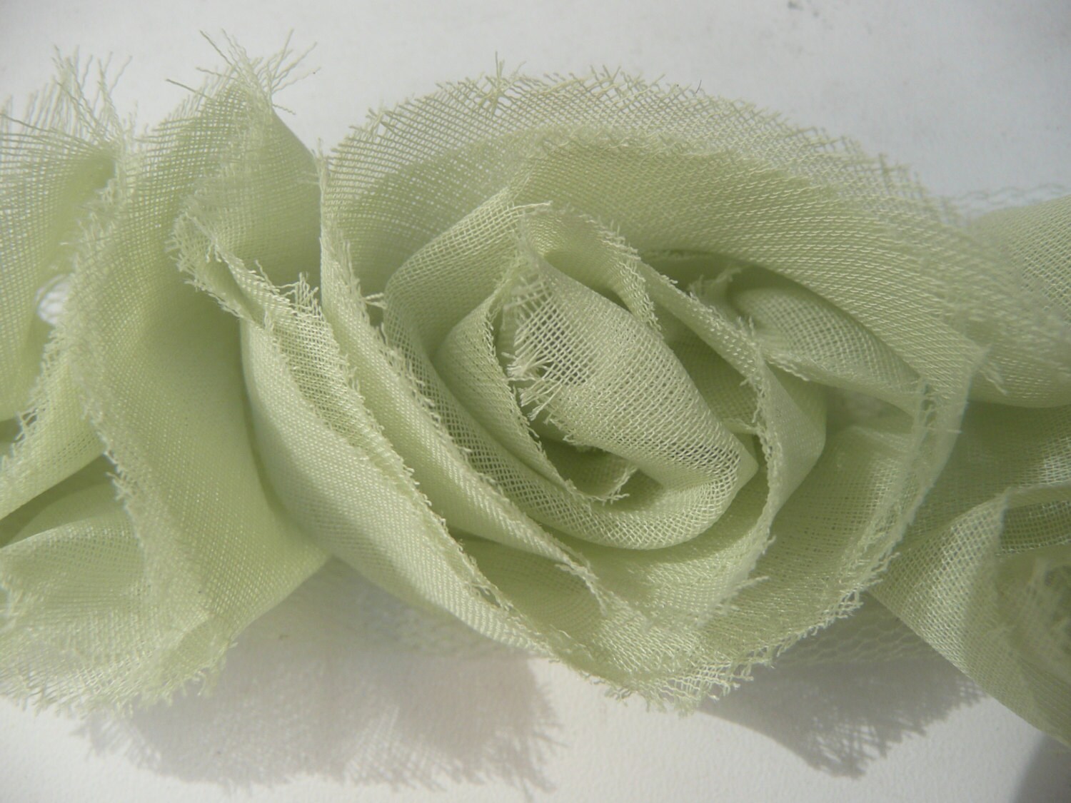 Organza rose ruffle trim. slow stitching ruffle trim. | Etsy