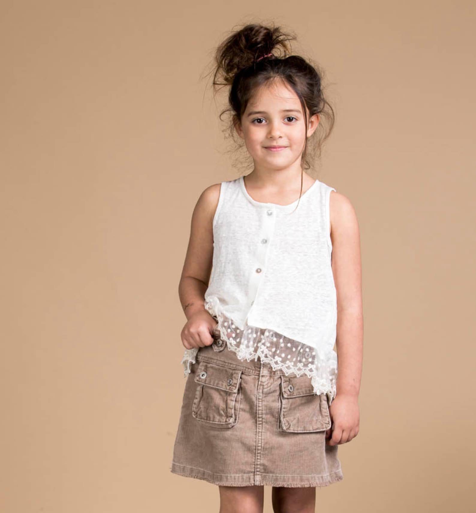 Girls Lace and Cotton Top . Vintage Inspired Cotton Lace Top . - Etsy