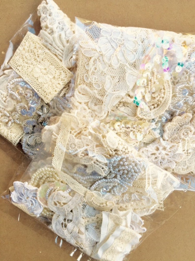 Lace and Sequin Embellishment Pack . Wedding Lace - Etsy Australia