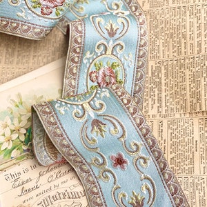 Exquisite 2 M Length Vintage French Embroidered Ribbon Trim for ...
