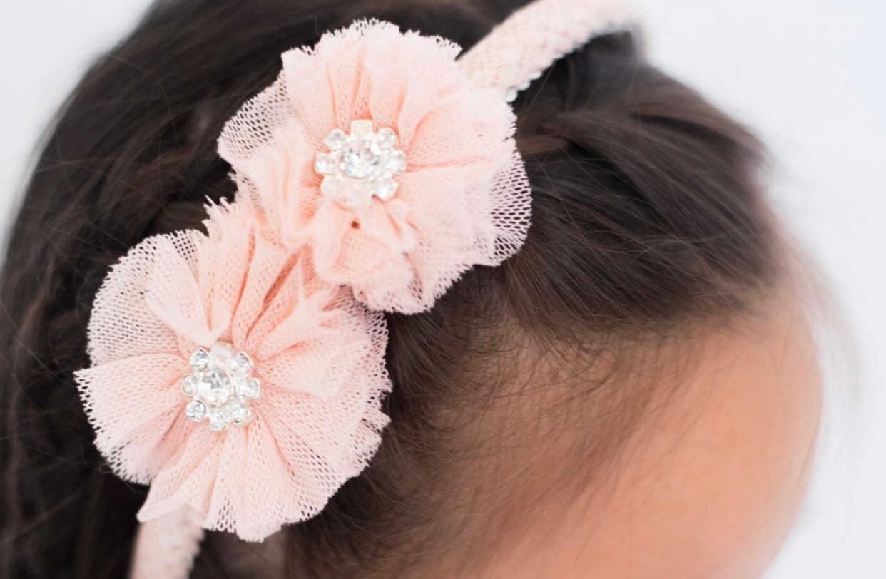 Tulle Flower Girl Headband, Sparkle Headband by Miss Rose Sister Violet ...
