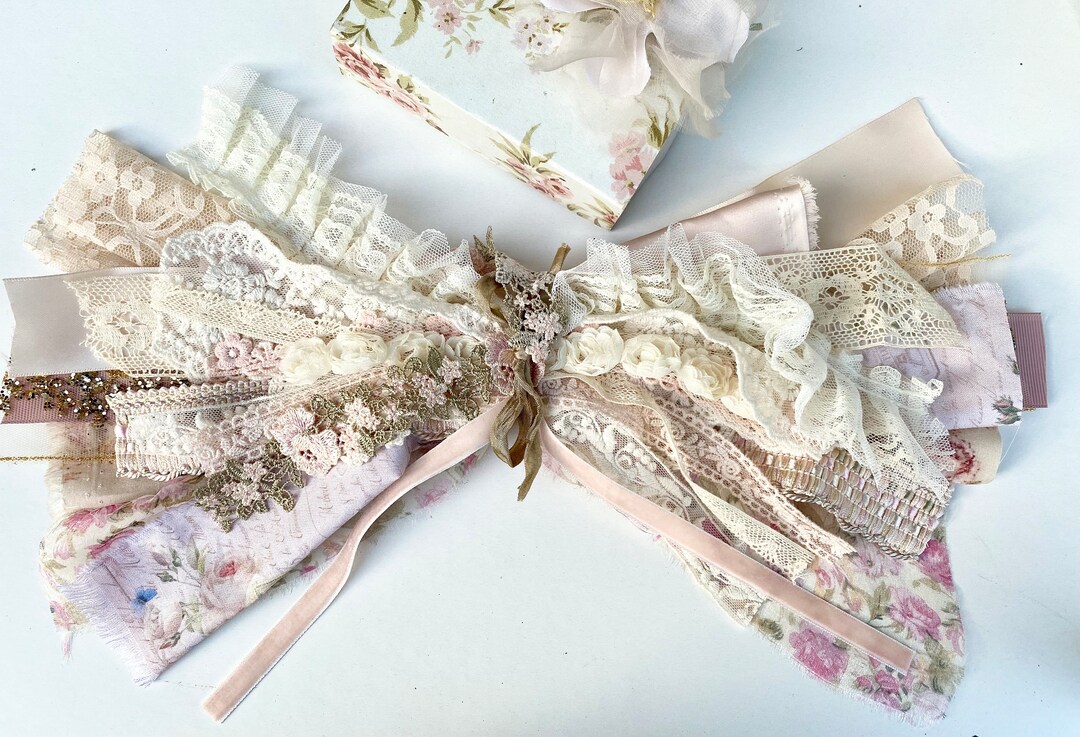 Fabric and Trim Bundle. . Laces and Trim Collection for Scrapbooking ...