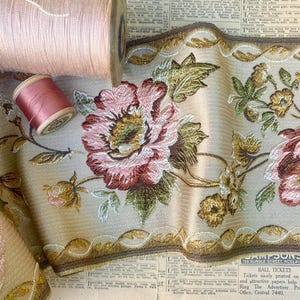 Antique Style Floral French Brocade Trim for Use in All Sewing and Slow ...
