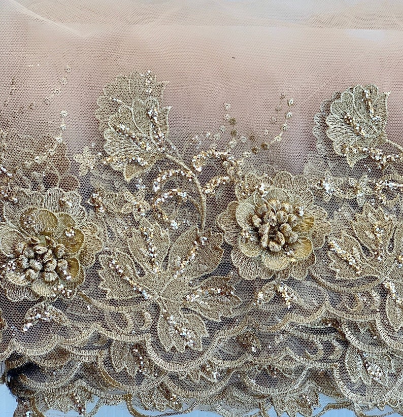 Glittered Gold Lace . Gold Lace . Glitter Sequin Gold Lace. Slow ...