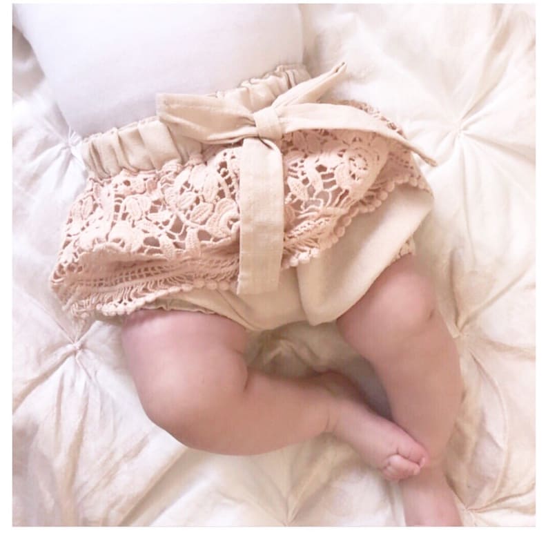 Linen and Lace Bloomers . Linen and Lace Diaper Covers . Baby | Etsy