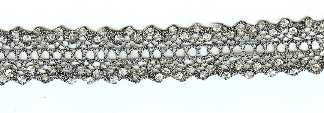 Silver Trim, Sequin Trim. Silver Sequin Trim. Sequin Ribbon ...