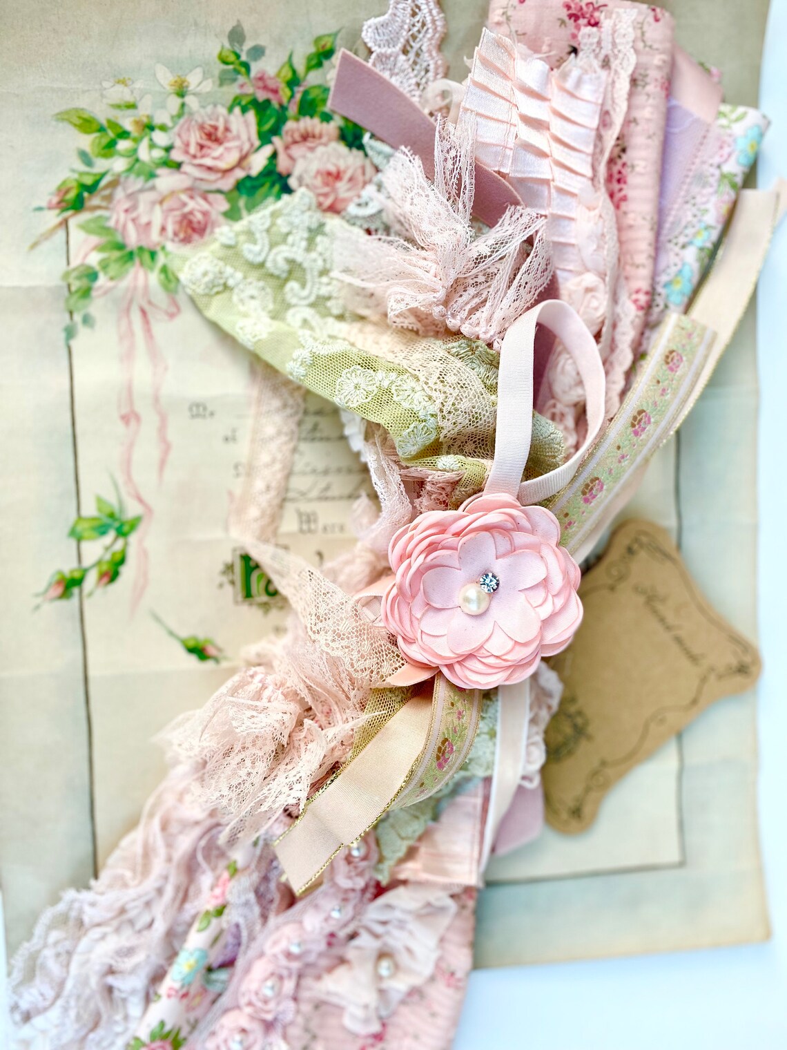 Treasured Lace and Ribbon Scrap Collection for Snippets , Sewing and ...