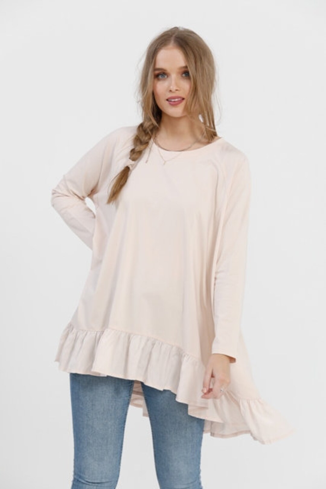 Ruffle Top . Ruby Ruffle Top . Cotton T-shirt Top . Ladies - Etsy