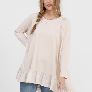 Ruffle Top . Ruby Ruffle Top . Cotton T-shirt Top . Ladies - Etsy