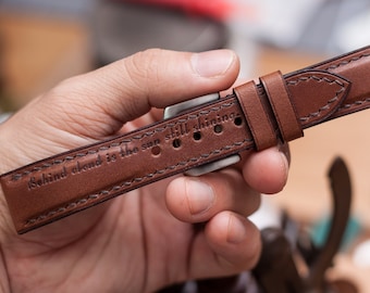 Leather Watch Strap Engraving - Etsy