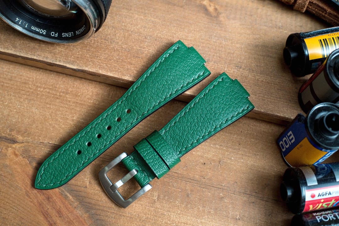 PRX Compatible Made to Order Leather Strap, Green French Goat Skin - Etsy