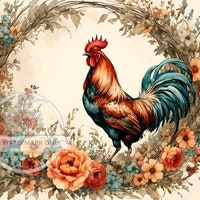 A4 Christmas Rooster Decoupage Rice Paper, DC114 - Etsy