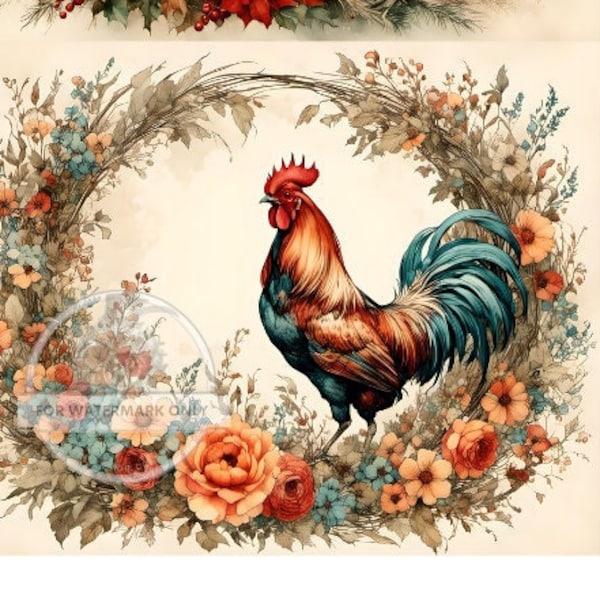 Rooster Prints - Etsy