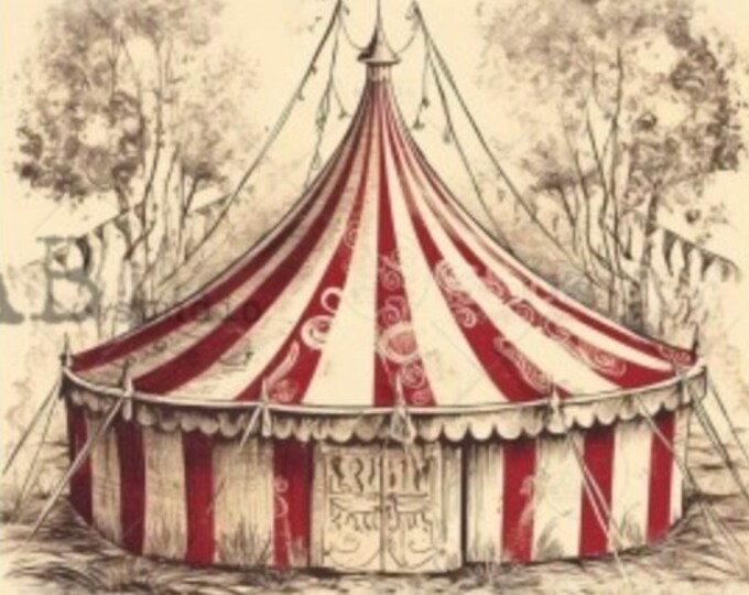 A4 the Circus Big Top AB Studios Rice Paper, 1618 - Etsy