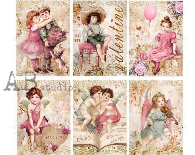AB Studios A4 or A3 Valentine Cards Decoupage Rice Paper - Etsy